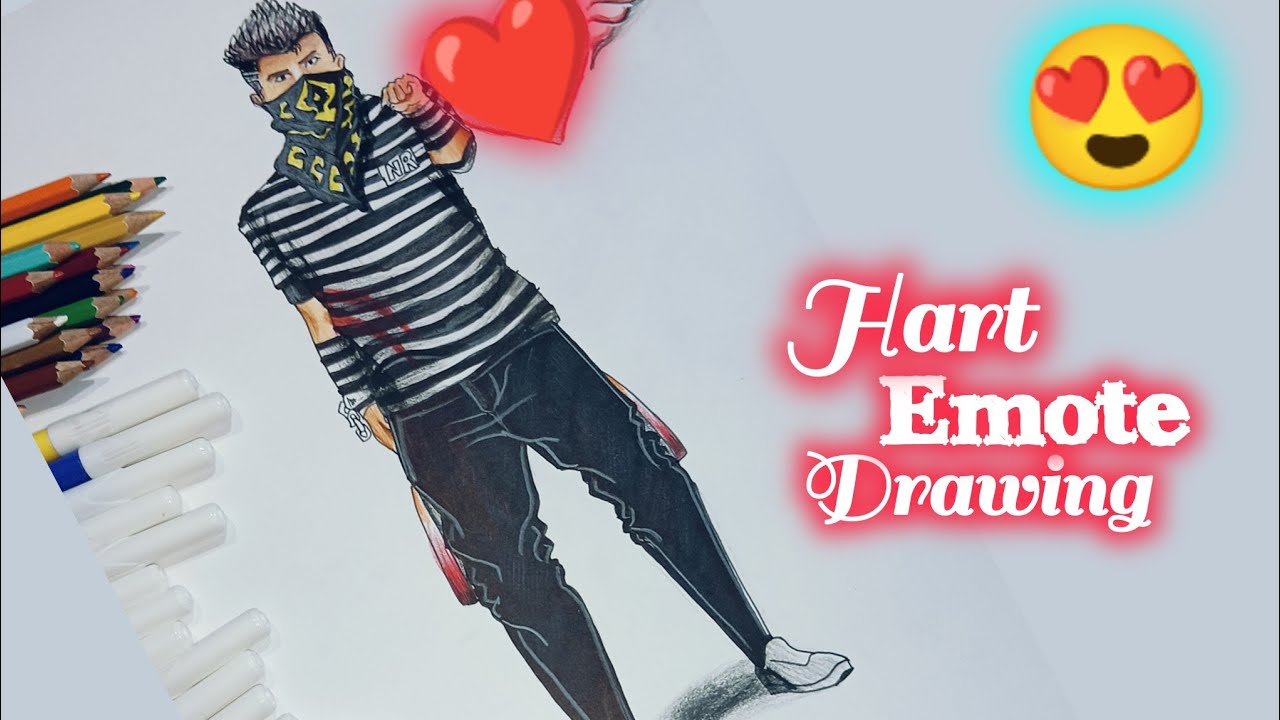Hart emote drawing #FF drawing #NRvlogart #Drawing challenge day 3/30🔥 ...