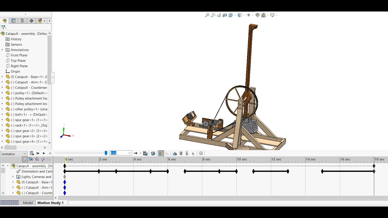 CAMWorks Motion Study Tutorial- 1 - YouTube