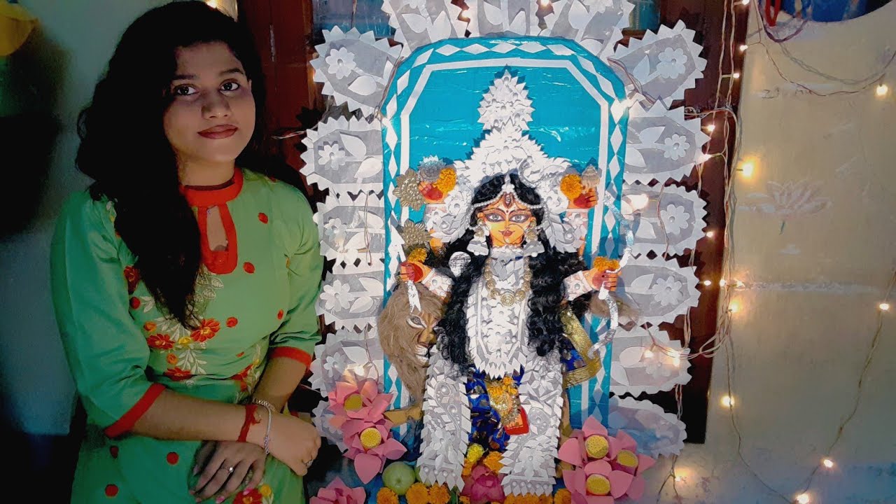 Paper Jagadhatri 2022🌸 l how I make Maa jagadhatri using Paper ...