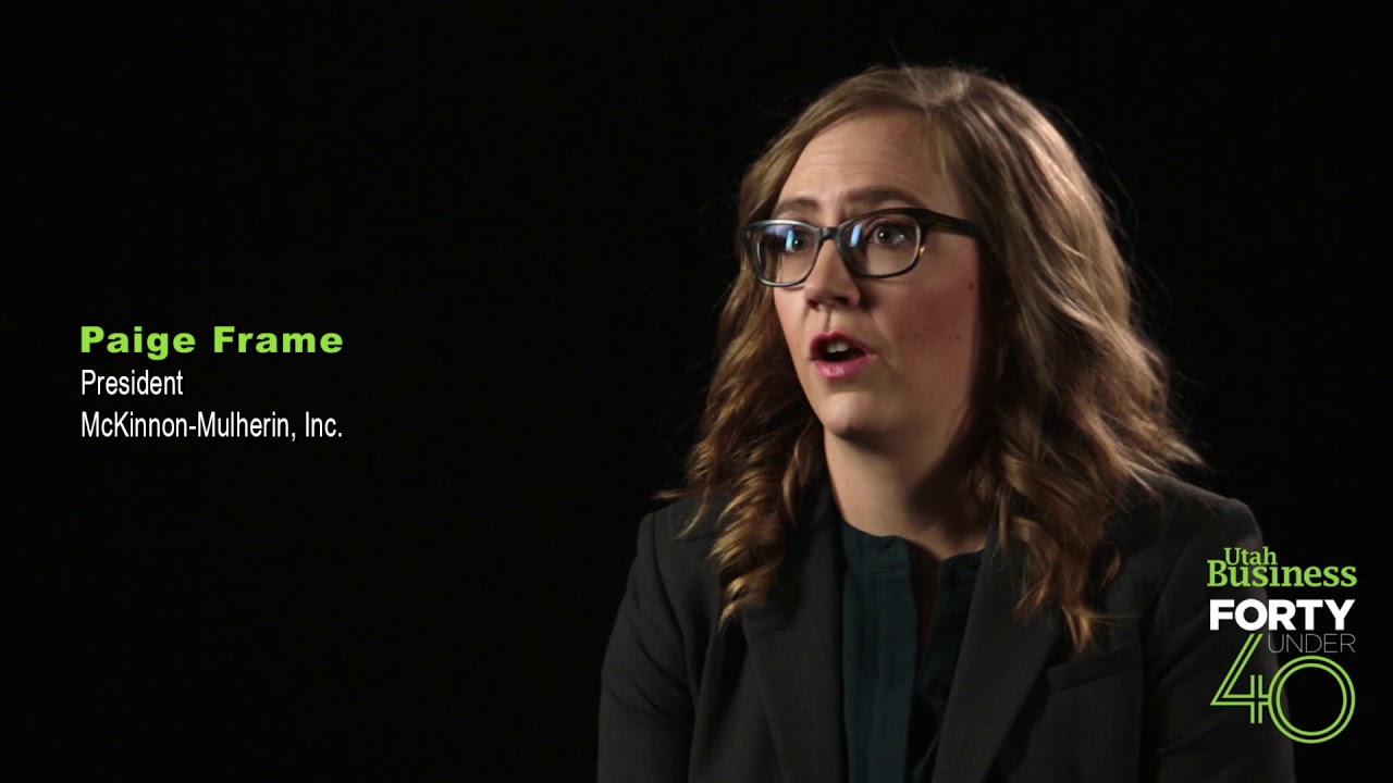 Paige Frame: Forty Under 40 - YouTube