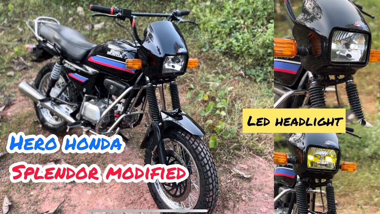 Splendor headlight modified | rc200 disk set in splendor | kerala ...