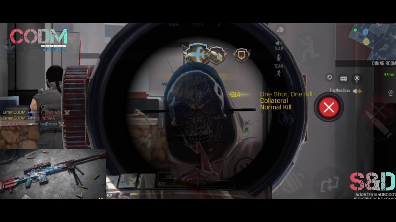 Highlight DLQ Sniper moment's in CODM #1vs4 - YouTube