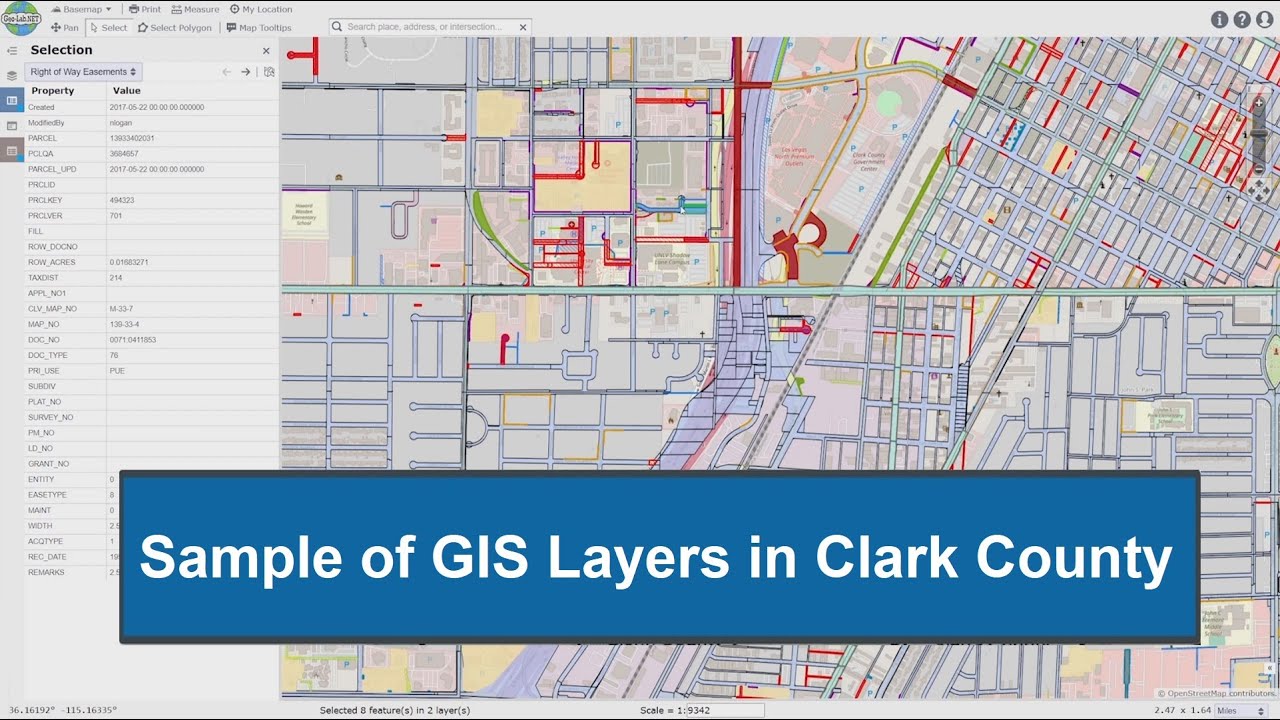 GIS Layers in Clark County, Nevada - YouTube