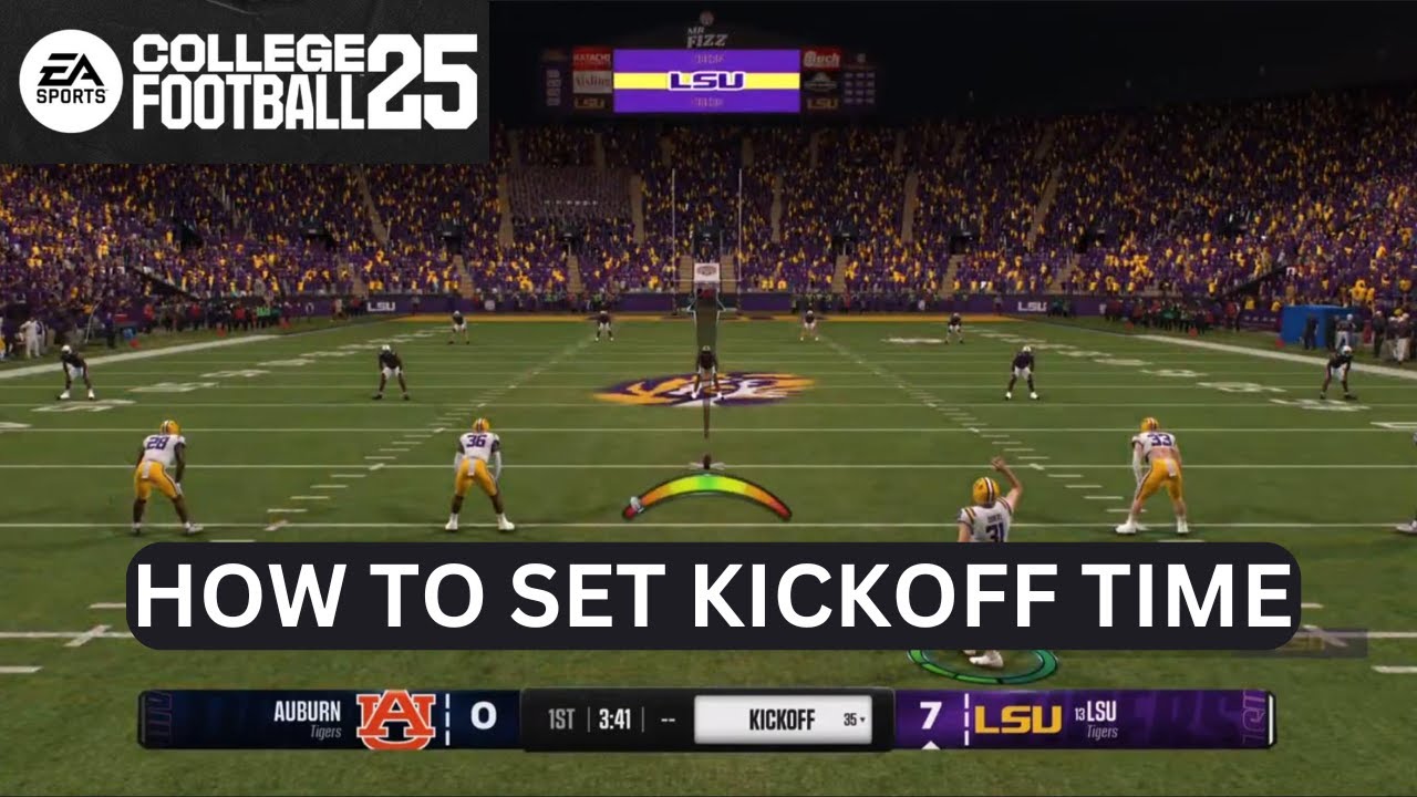 How To Set Kickoff Time * College Football - YouTube