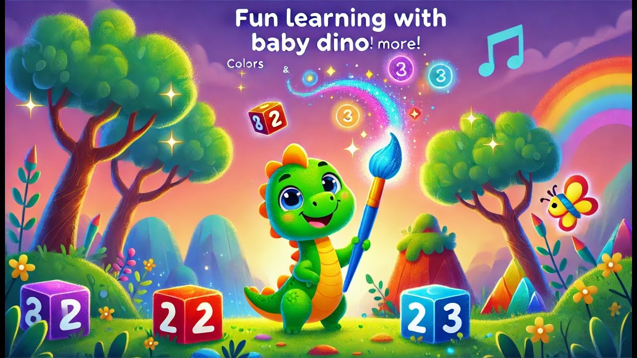 "Baby Dino’s Magic Colors – Learn Colors with a Cute Dinosaur!" - YouTube