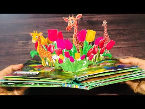 How to make 3D book/ 3D JUNGLE BOOK/ POPUP JUNGLE BOOK/ ANIMALS BOOK/  HANDMADE JUNGLE BOOK
