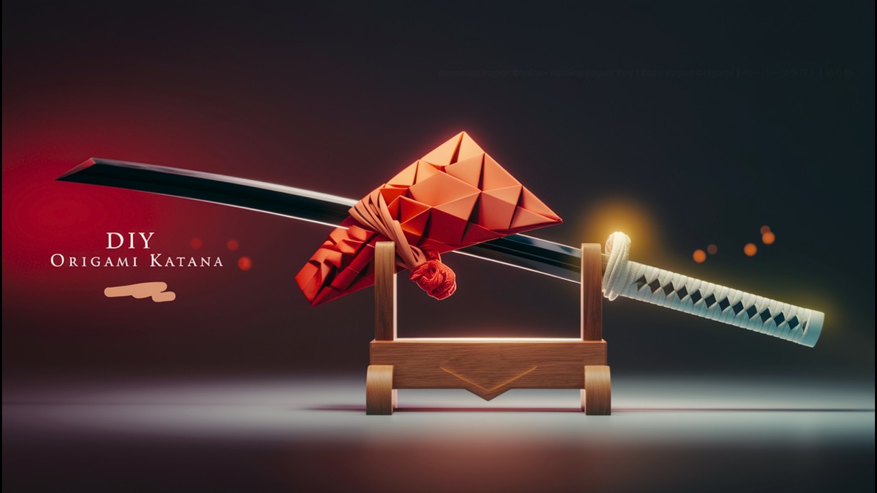 Origami Katana - Samurai Paper Sword Tutorial | HOW TO FOLD IMPRESSIVE ...