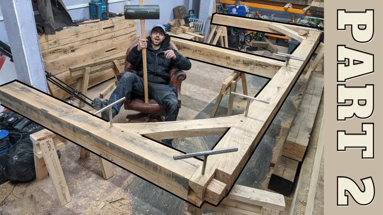 Timber Framing - Summer House Build Part 2 | woodworking - YouTube