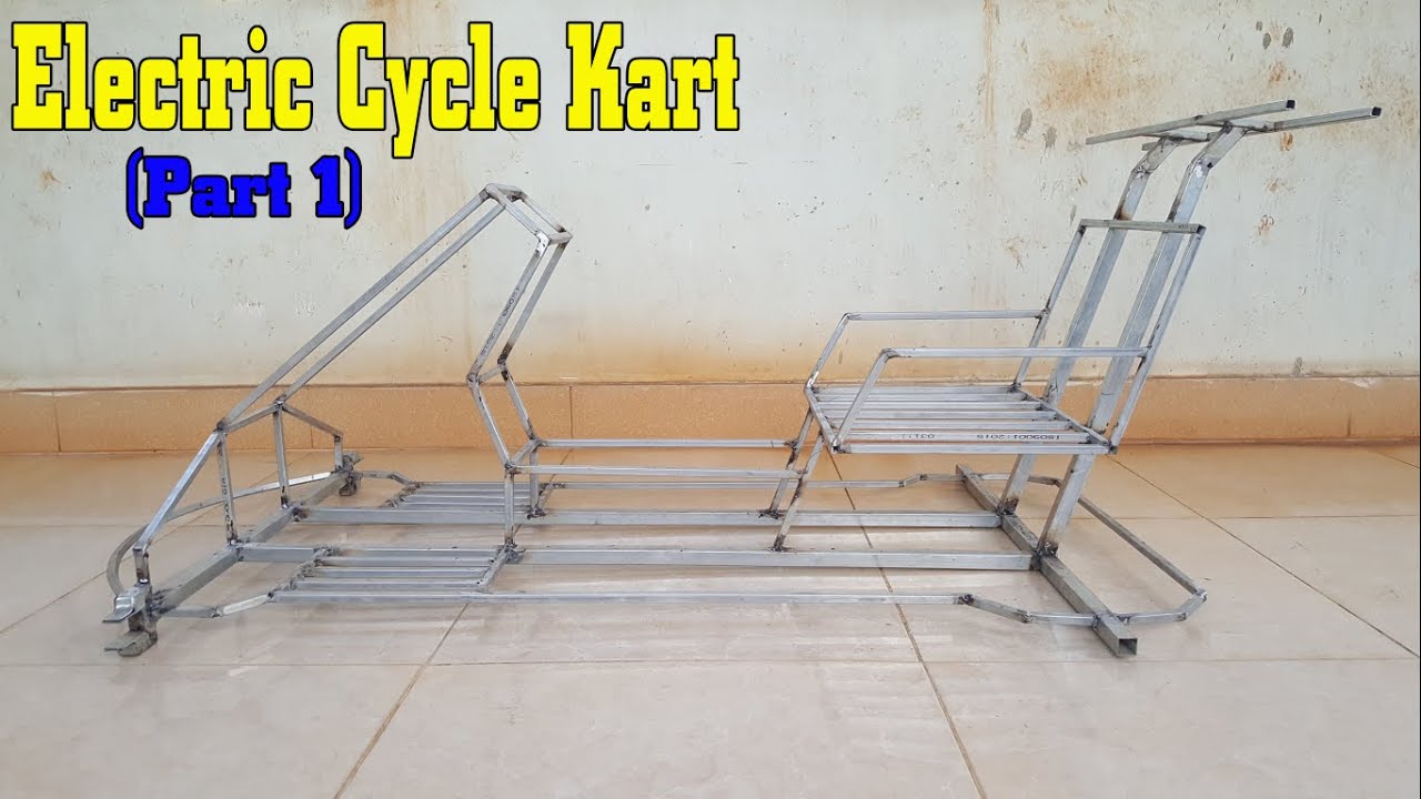 Build a Electric Cycle Kart at Home - Electric Car - Tutorial (PART1 ...