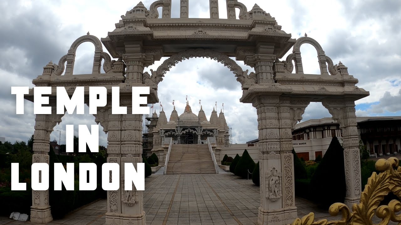 Neasden walk with an incredible temple in London - YouTube