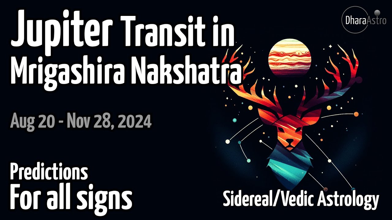 Jupiter transit in Mrigashira Nakshatra 2024 | Taurus | Aug 20- Nov 28 ...