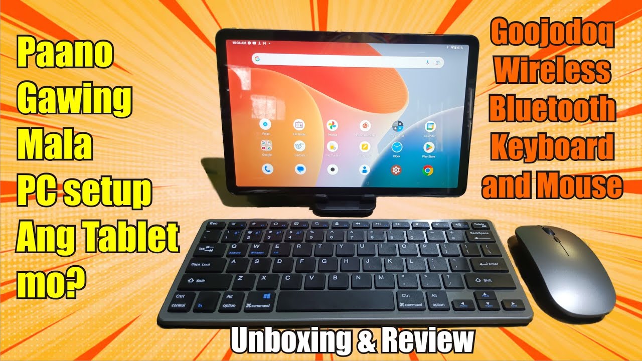 GOOJODOQ Wireless Bluetooth Keyboard with Mouse Unboxing & Review - YouTube