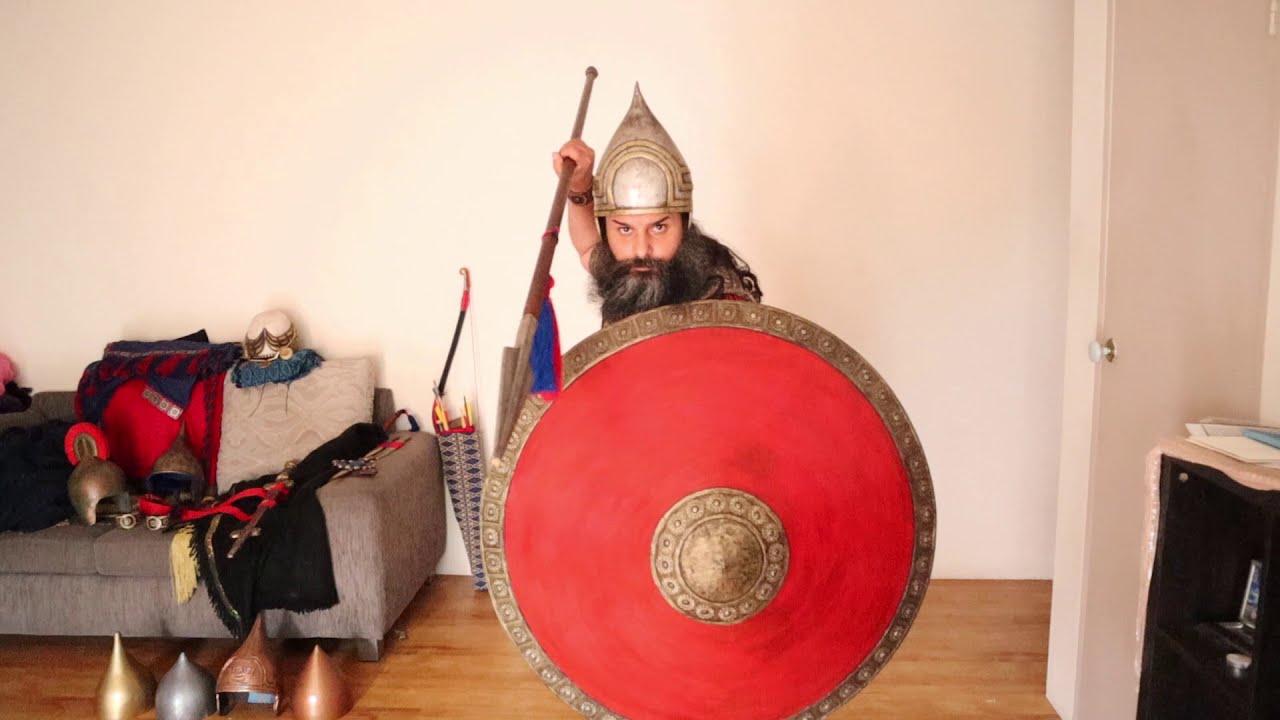 Ancient Assyrian heavy infantryman costume - YouTube