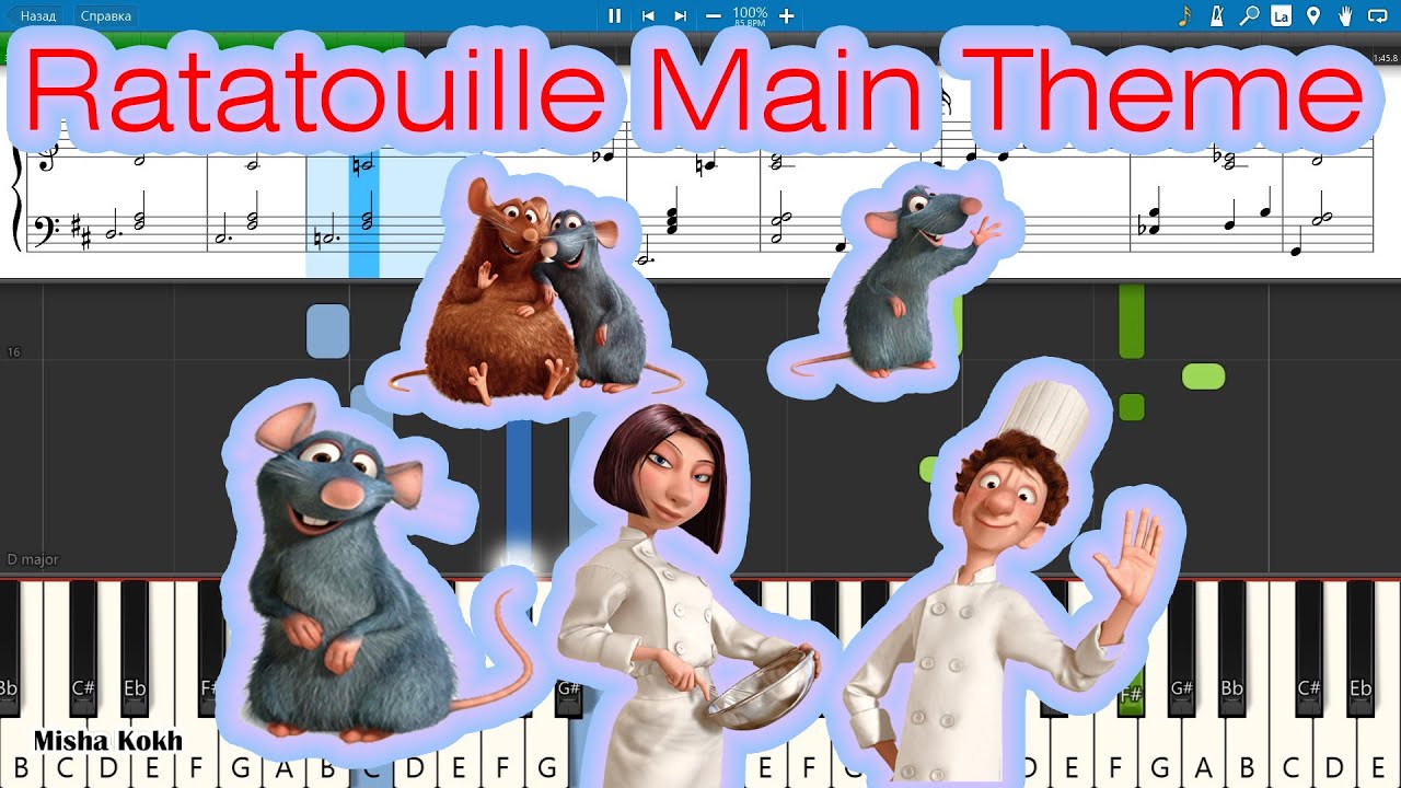 Ratatouille Main Theme [Piano Tutorial | Sheets | MIDI] Synthesia - YouTube