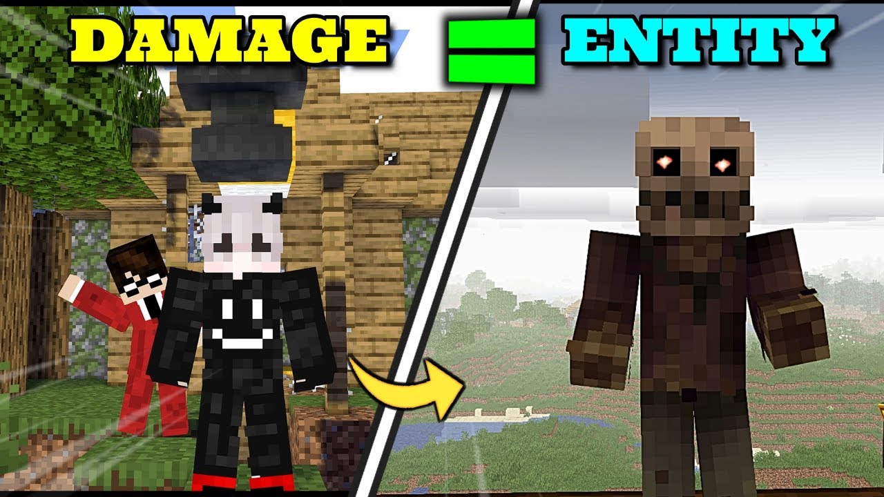 If I Take Damage, I Convert Into a Scary Entity || Minecraft Entity ...
