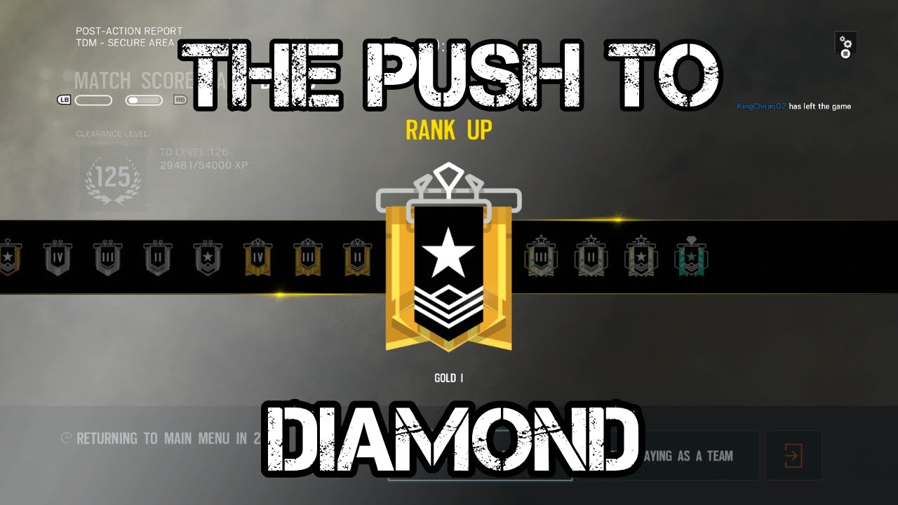 The Push to Diamond - Rainbow Six Siege - YouTube
