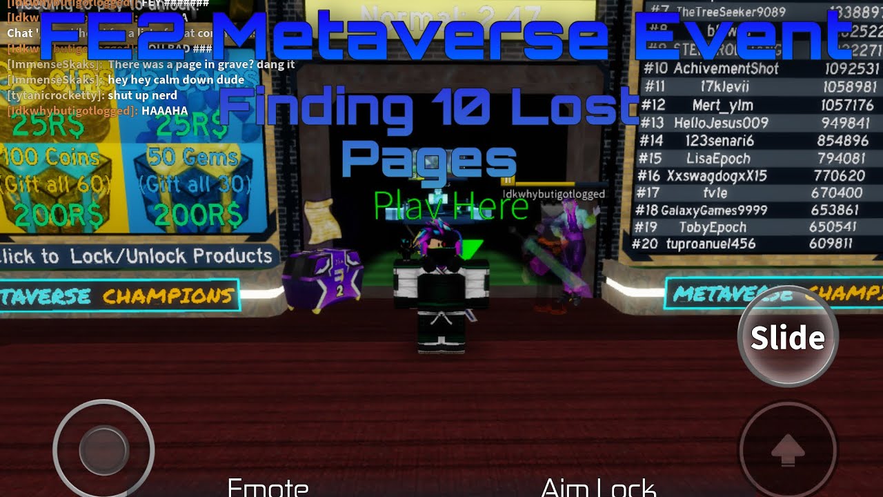 FE2 Metaverse Event | Finding 10 Lost Pages - YouTube
