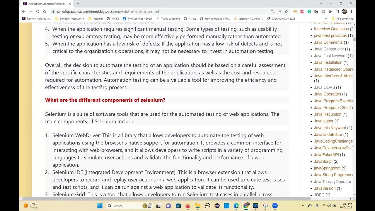 Selenium Webdriver Introduction Part1 Oct 06 2023 Youtube