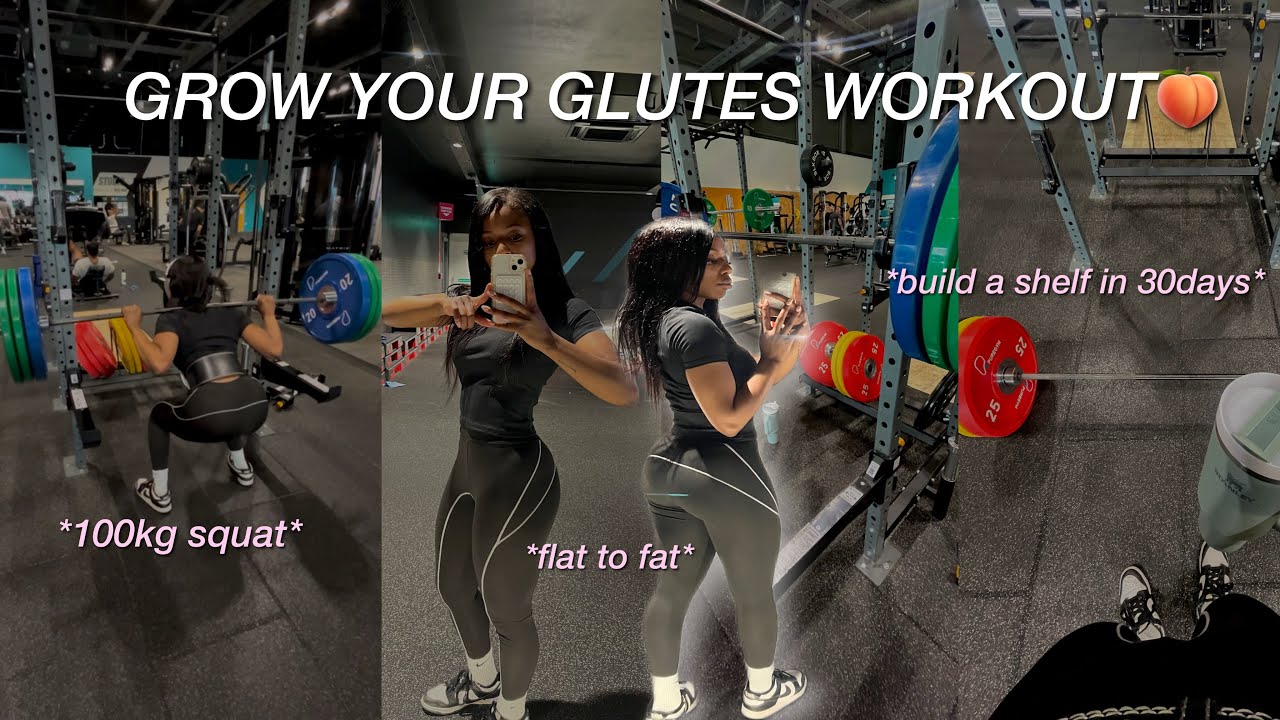 8 Minute Booty GYM Workout | Grow A Shelf, Strength Training Glute ...