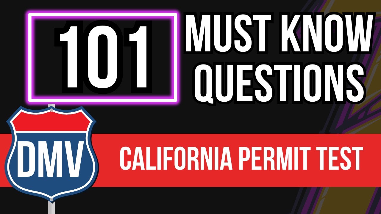 California DMV Permit Practice Test 2026 Real Written Exam (101 Must ...