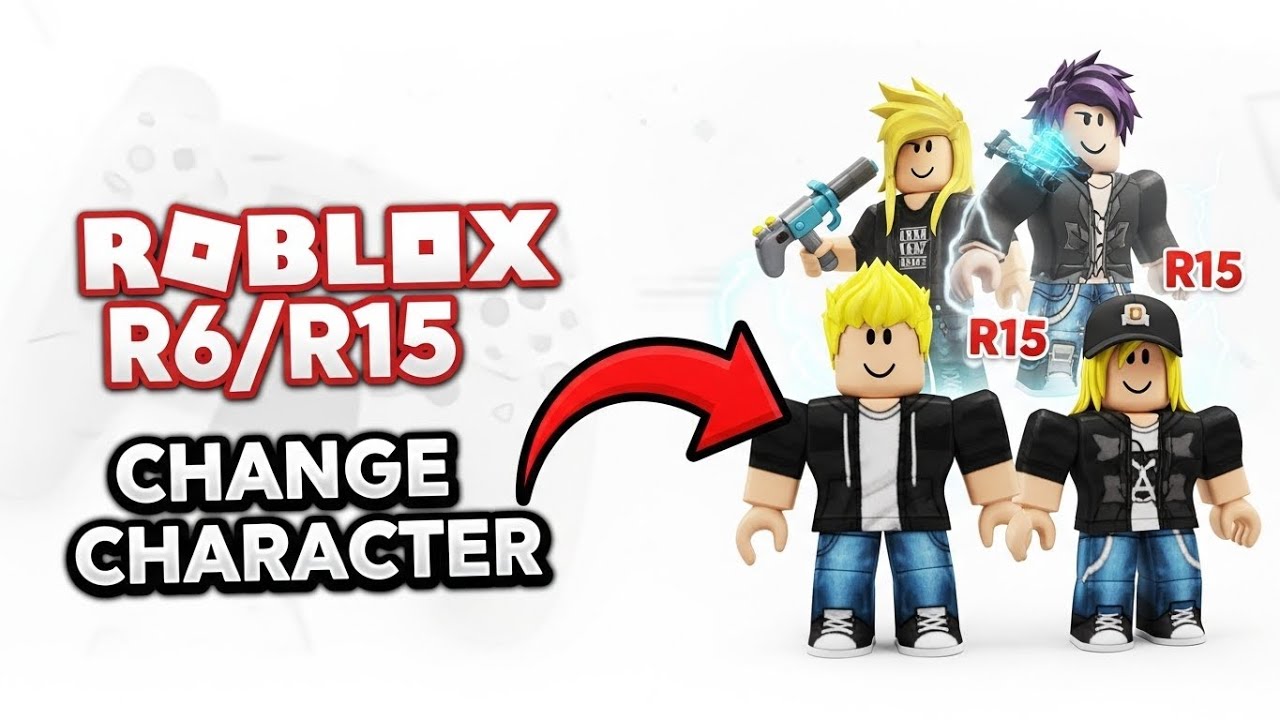 How To Change Roblox Character To R6 Or R15 - Step By Step - YouTube