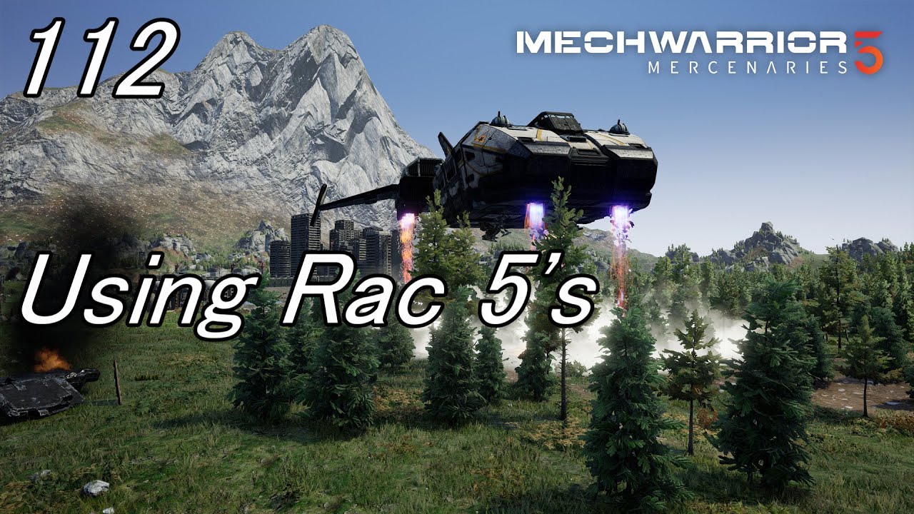 Using Rac 5's, MechWarrior 5 mercenaries (modded) - YouTube