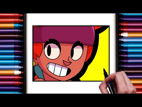 How to Draw Amber Profile Icon From Brawl stars | Easy Step-by-Step Drawing Tutorial