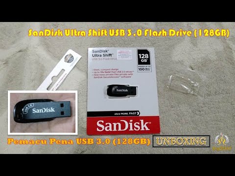 Unboxing - SanDisk Ultra Shift USB 3.0 Flash Drive (128GB) (Pemacu Pena ...