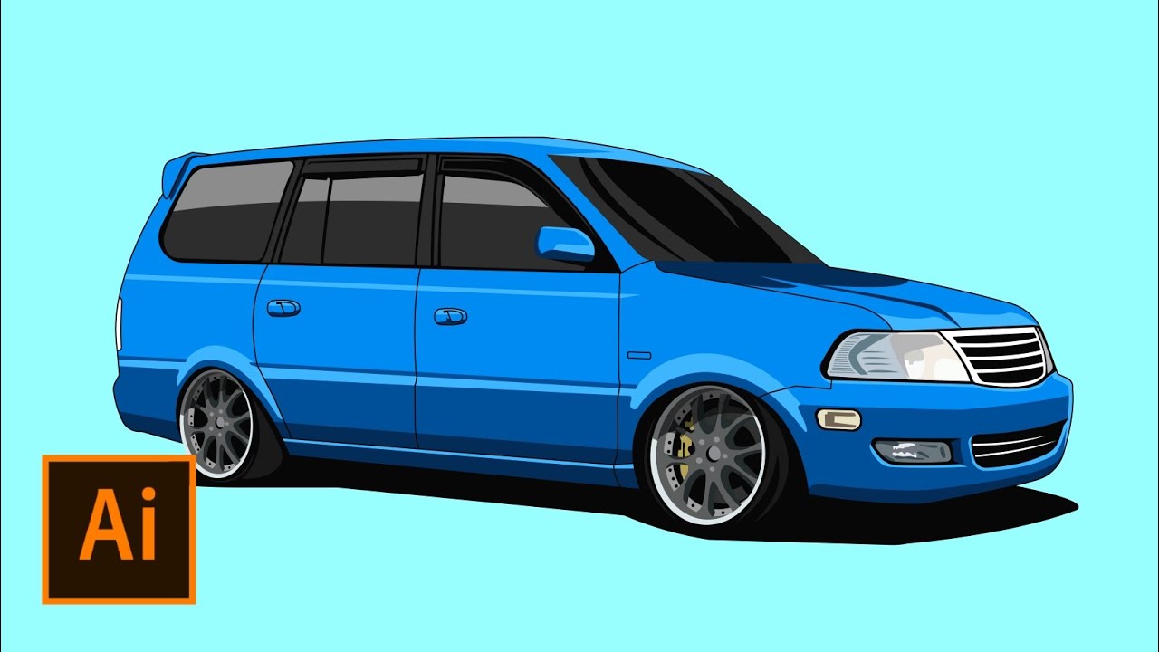 Tutorial Car Illustration Toyota LGX - Adobe Illustrator - YouTube