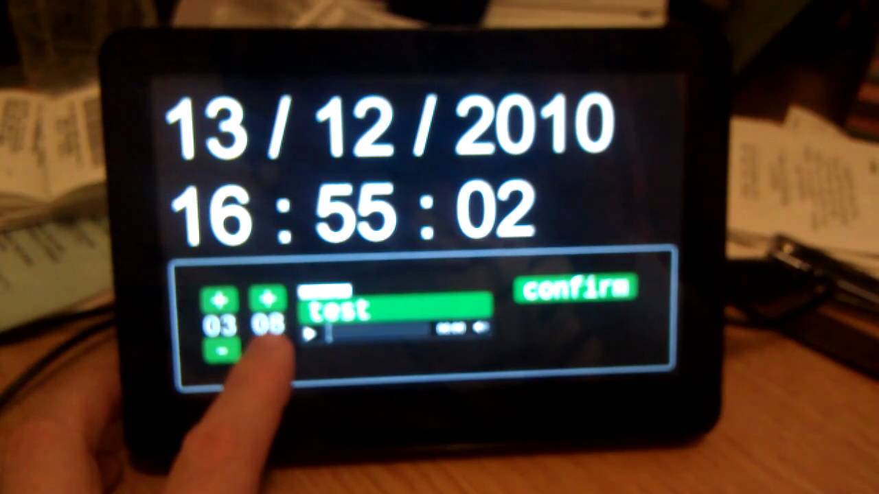 Test 1 of Touch Alarm for the o2 Joggler - YouTube