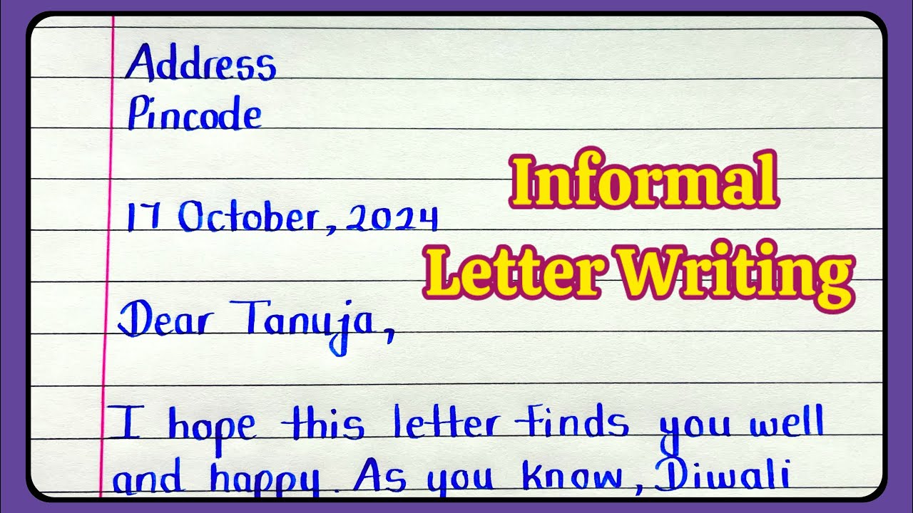 Informal letter writing in English | How to write an informal letter ...