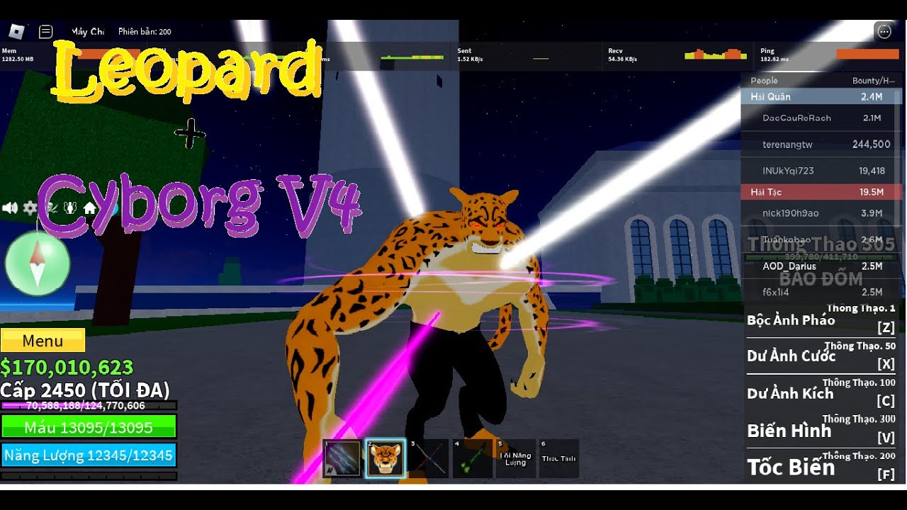 Roblox | Leopard kết hợp vớp cyborg V4 liệu có mạnh ?? - YouTube