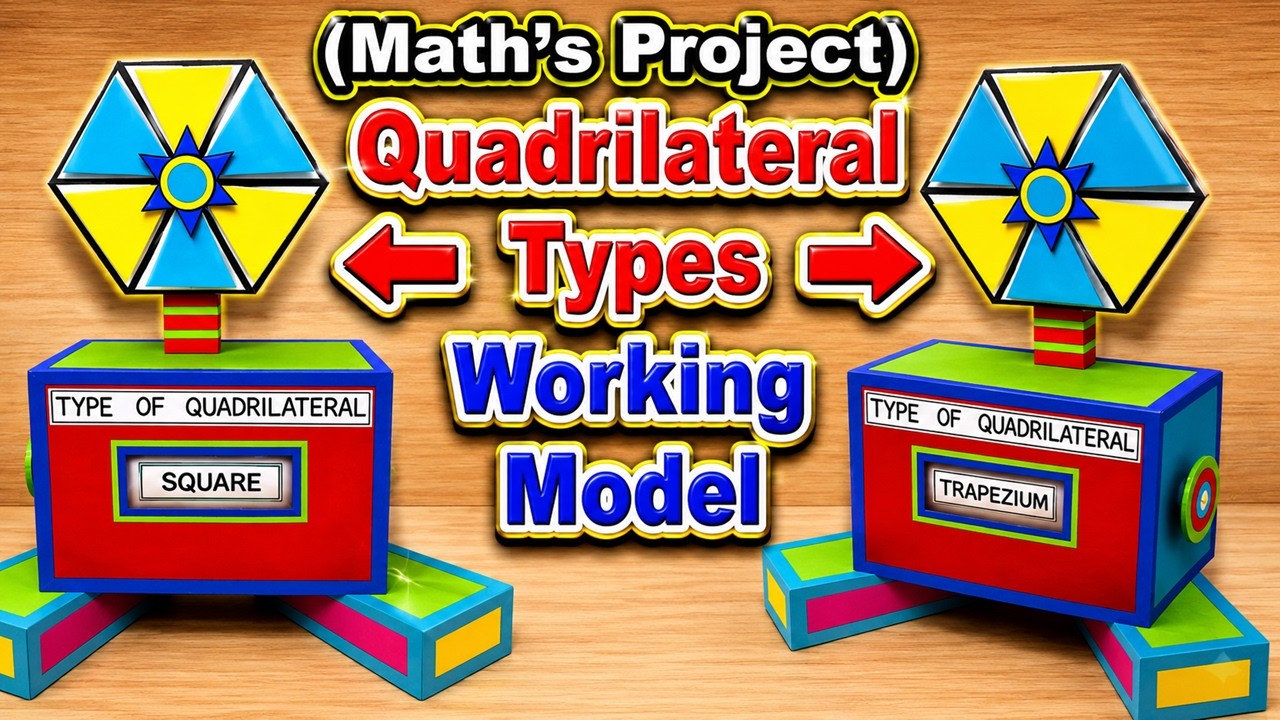quadrilateral types working model for maths exhibition - diy - maths ...