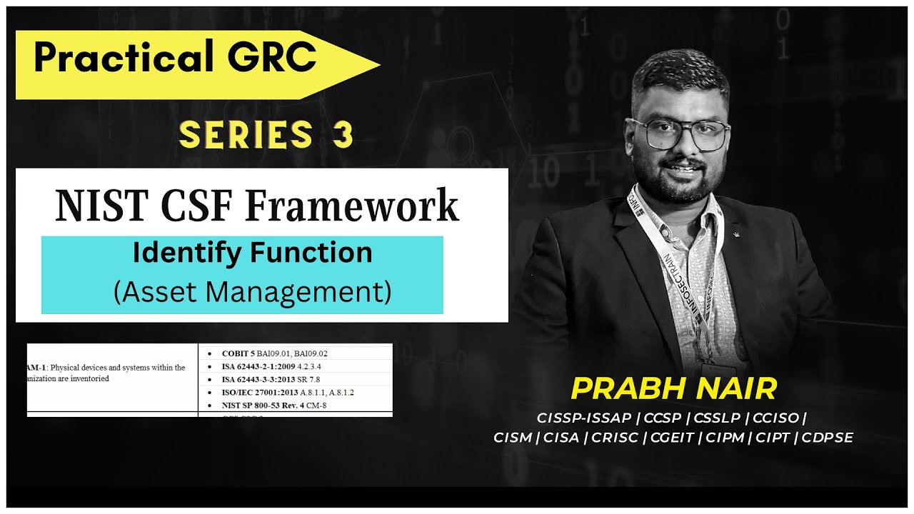 NIST CSF - Identify Function ((Asset Management)) Implementation - YouTube