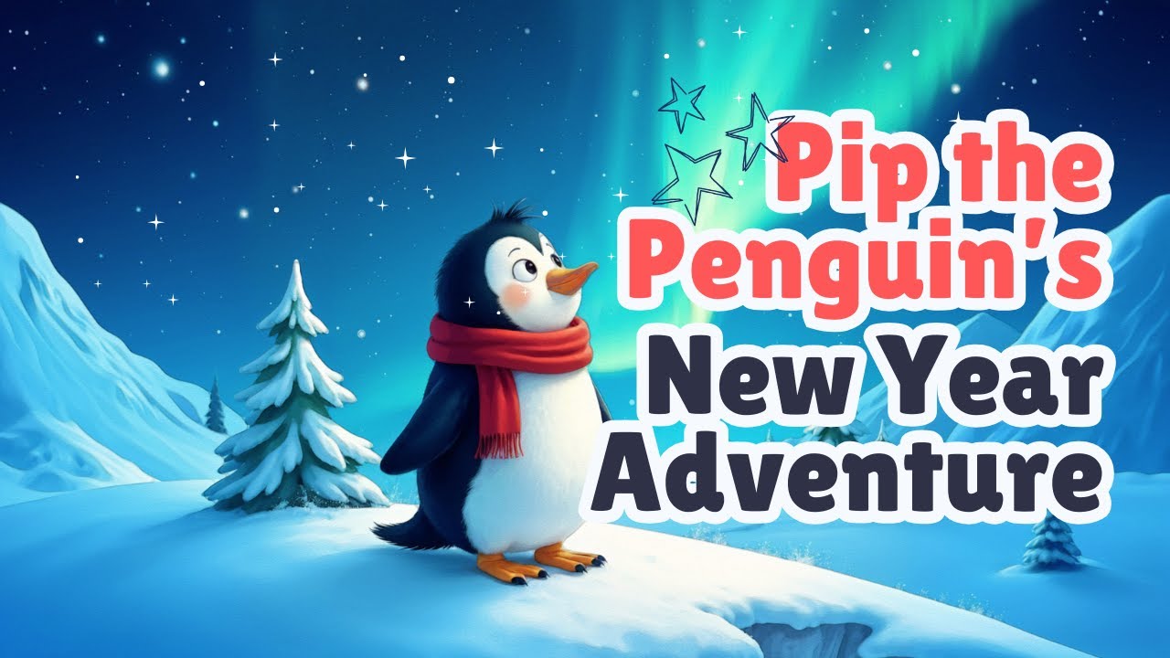 New Year Story for Kids - Pip the Penguin's New Year Adventure - YouTube