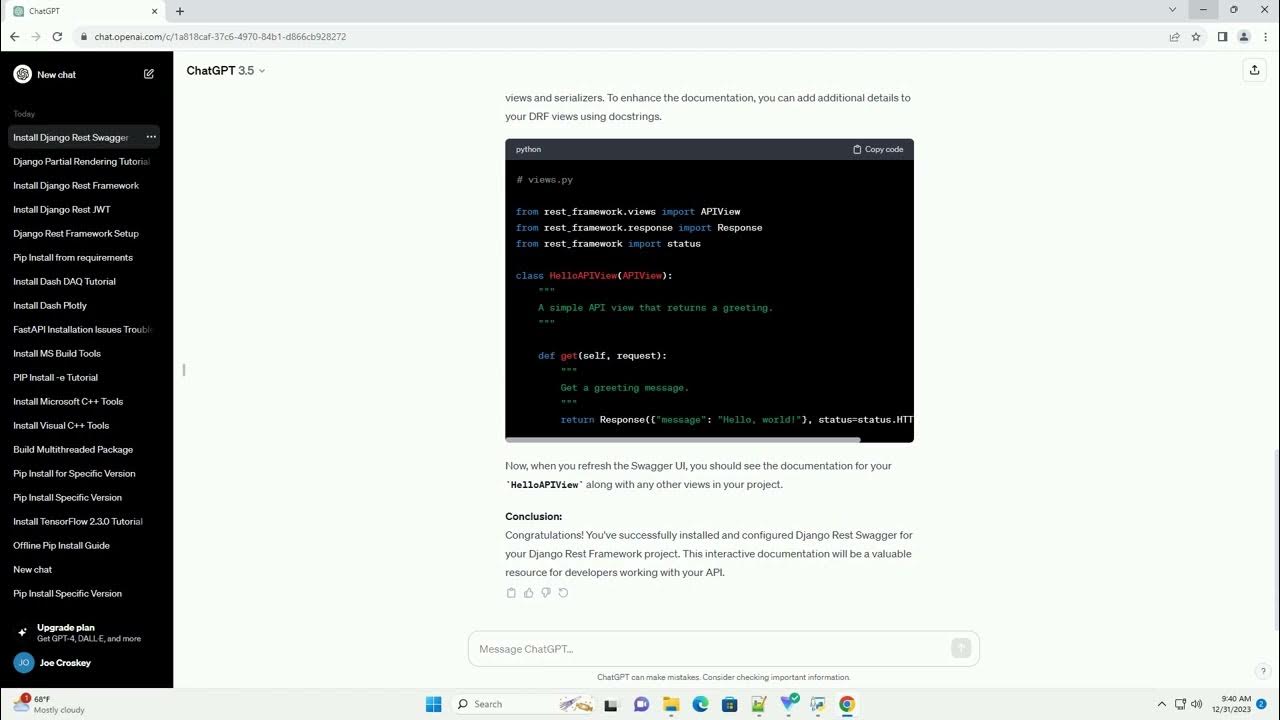 pip install django rest swagger - YouTube