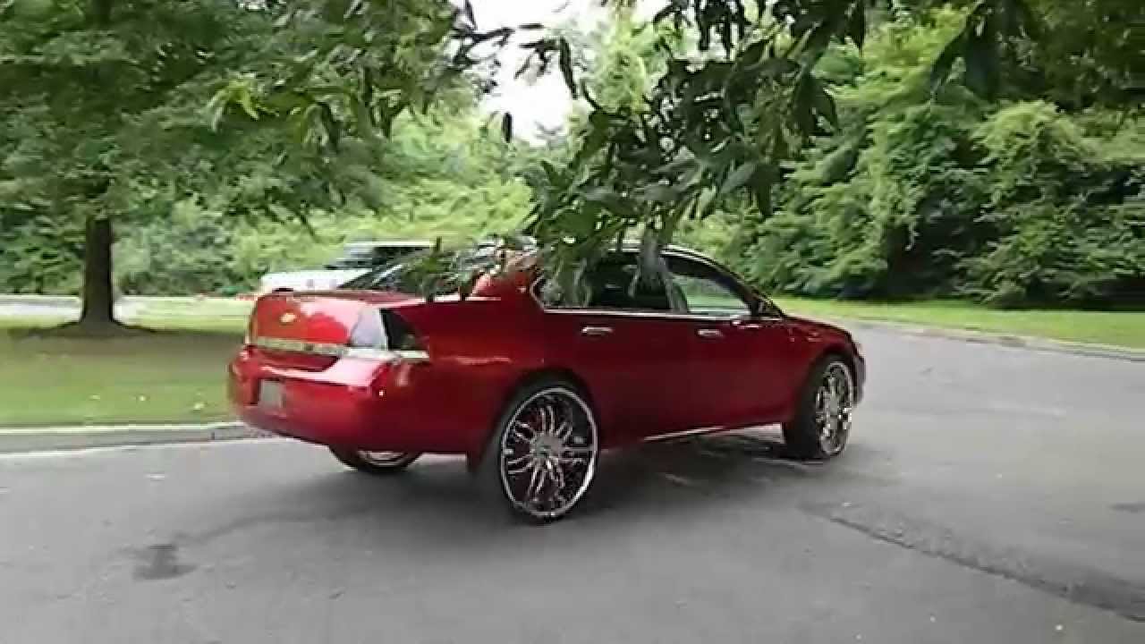 Candy Red Chevy Impala on 26's at Mlk Park #WhipPaparazzi - YouTube