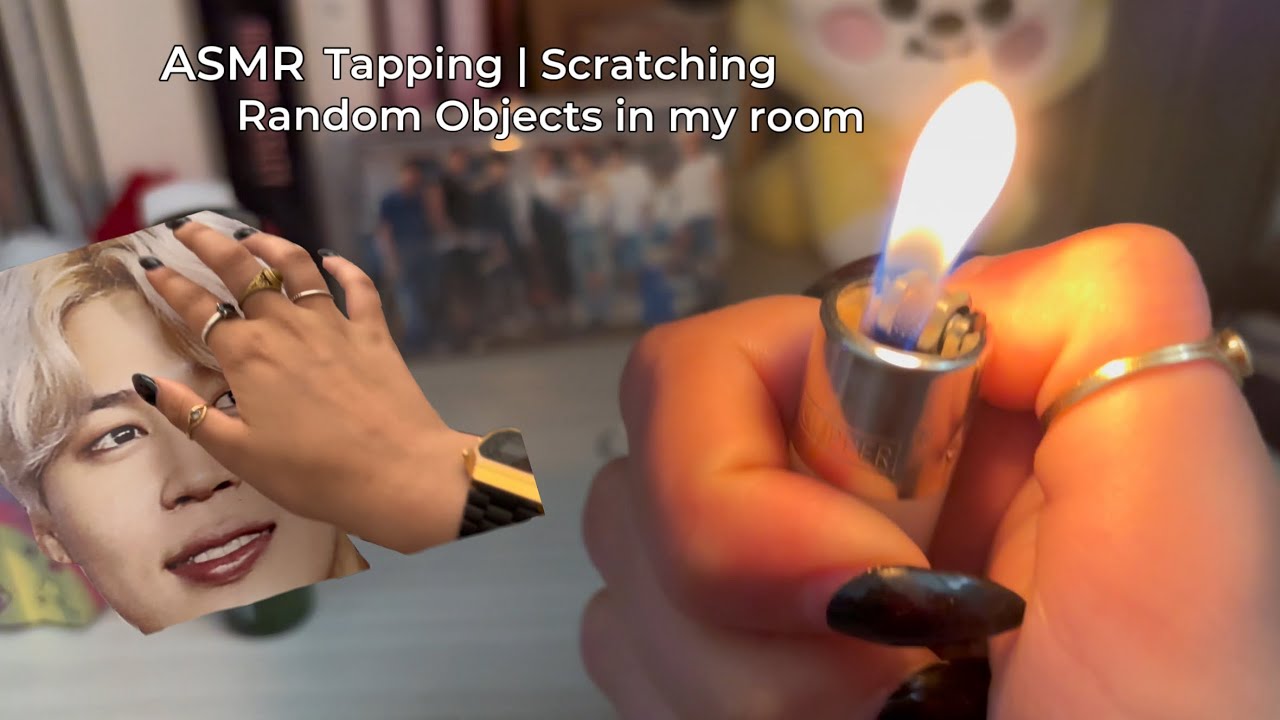 ASMR | TAPPING AND SCRATCHING RANDOM OBJECTS IN MY ROOM, NO TALKING - YouTube