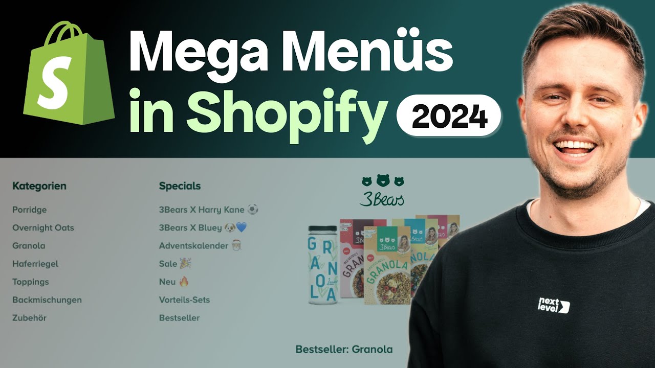 Shopify – Mega Menü erstellen & bearbeiten [2024] - YouTube