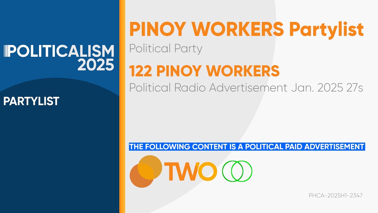 PINOY WORKERS Partylist Political Radio Ad January 2025 27s - YouTube