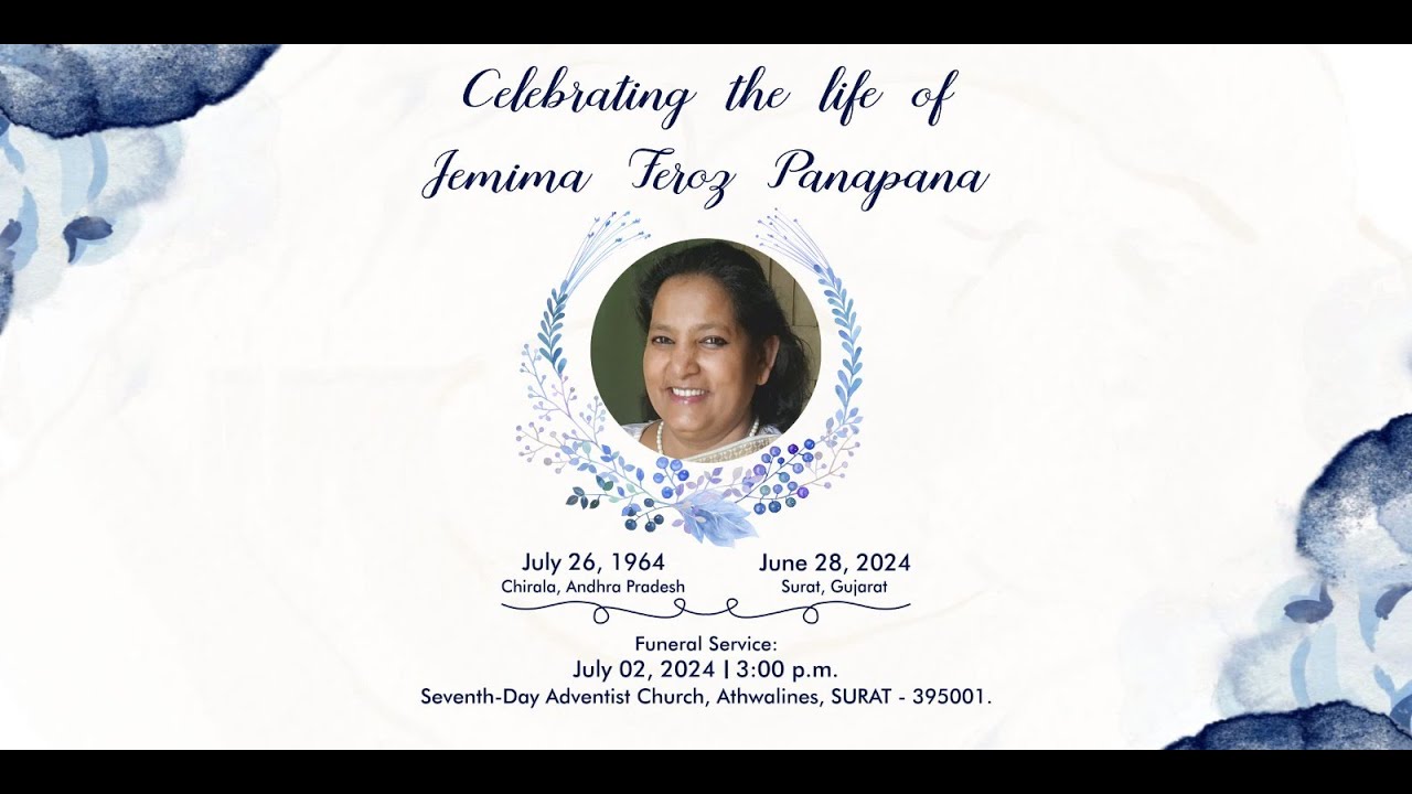 FUNERAL SERVICE | JEMIMA FEROZ PANAPANA | 2ND JULY 2024, 3 PM | SEVENTH ...