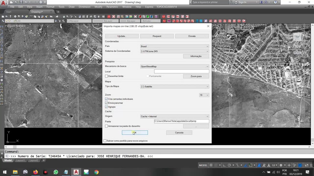 Importando imagens GEOTIFF para o AutoCAD e ajustando Datum utilizando ...