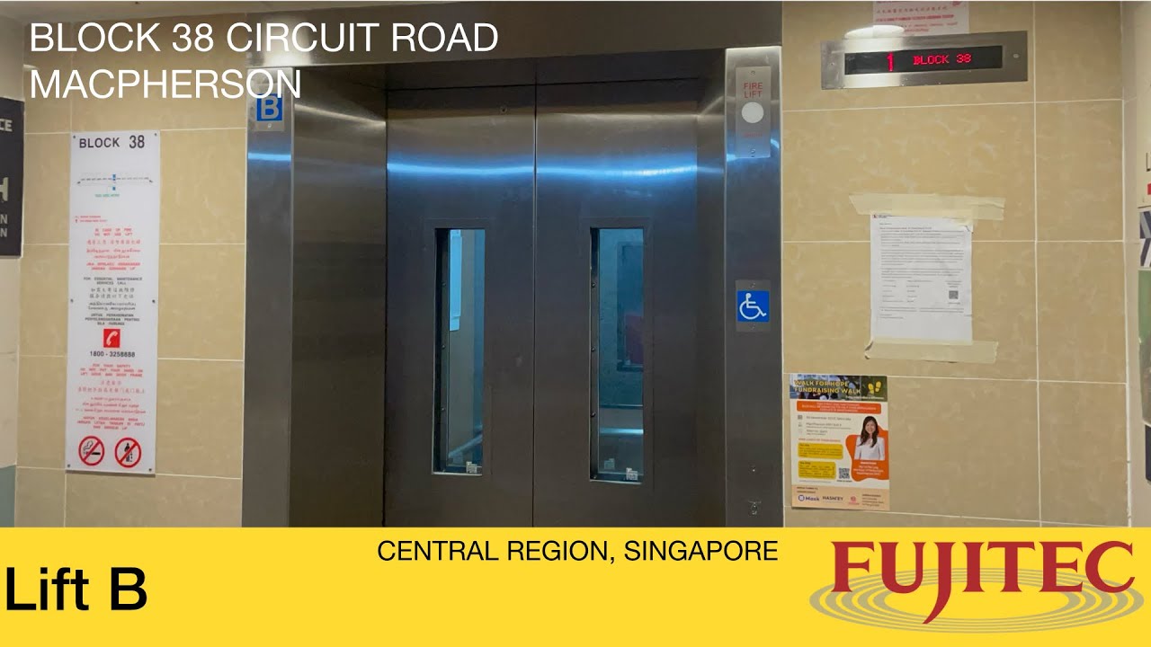 HDB Block 46 MacPherson || Fujitec Elevator (Lift B) - YouTube