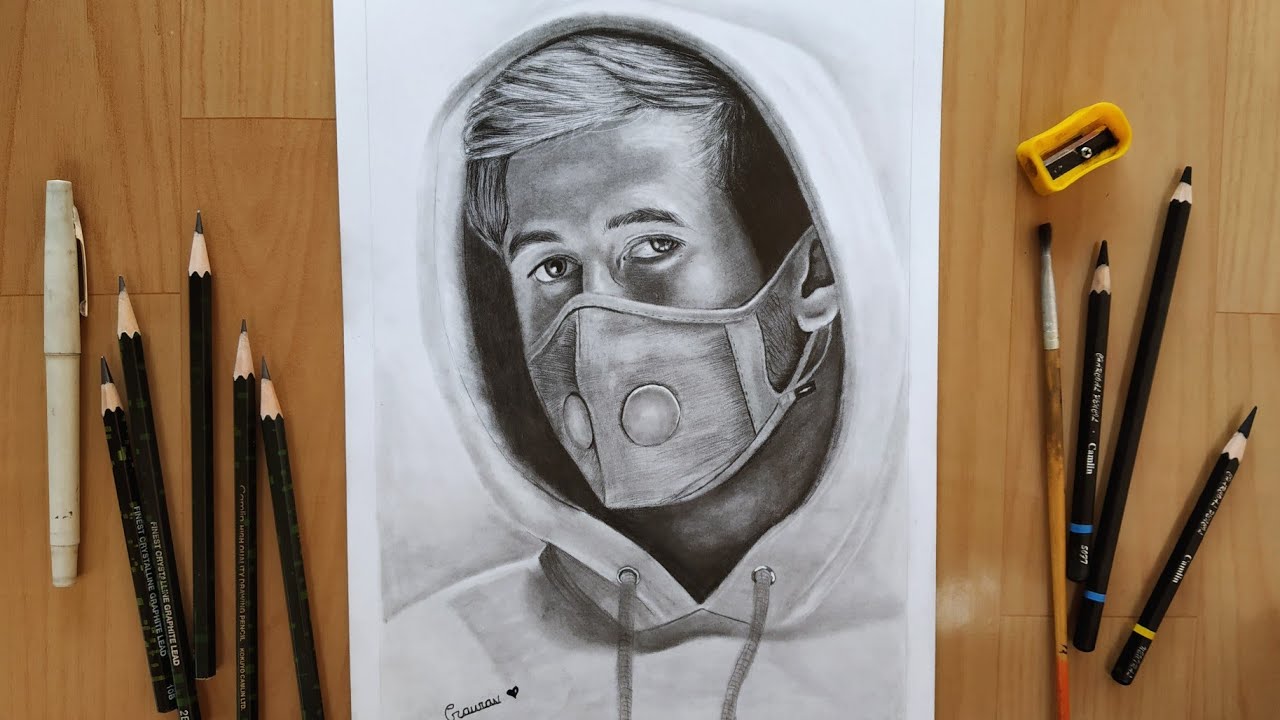 alan walker drawing | portrait of alan walker | how to draw alan walker ...