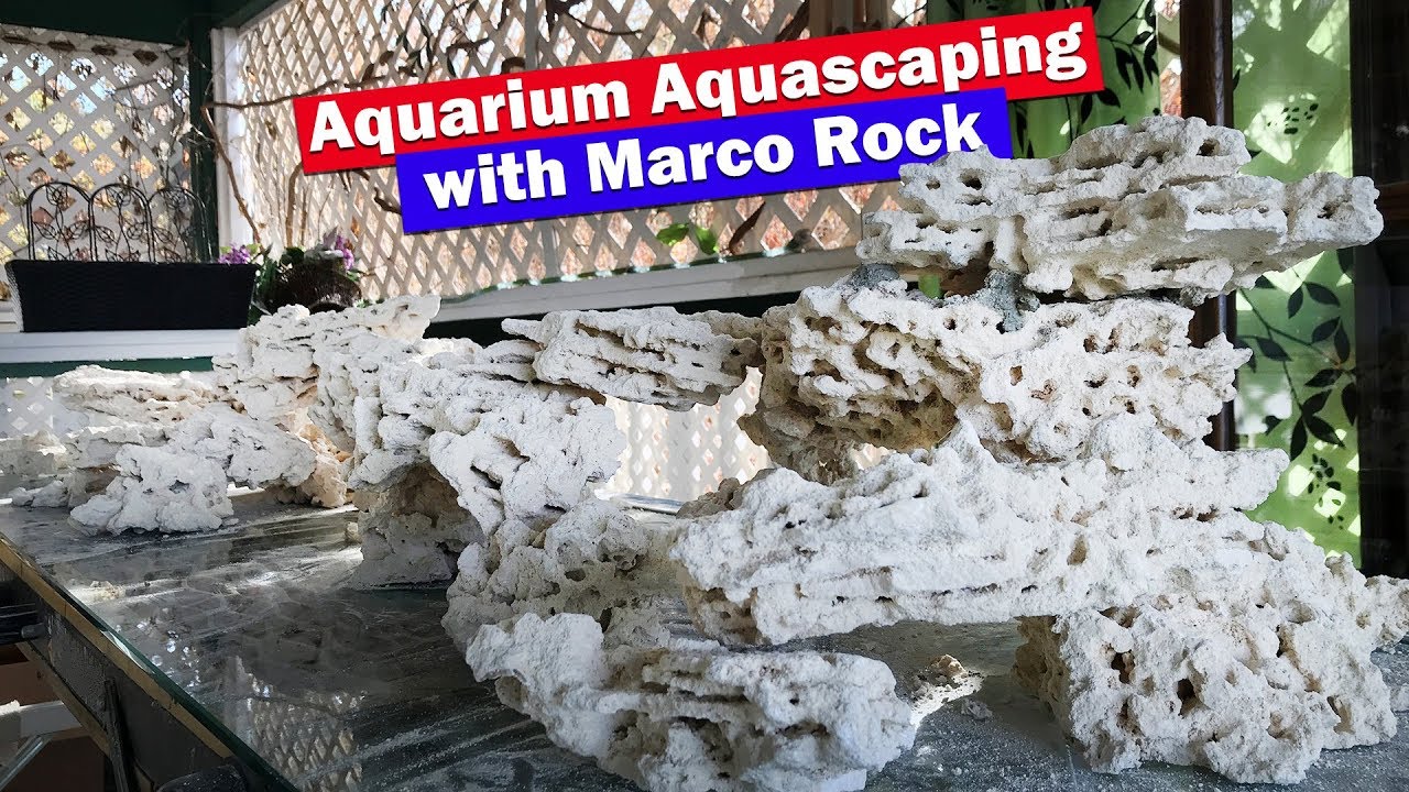 Saltwater Aquarium Aquascaping with Dry Marco Rocks - YouTube