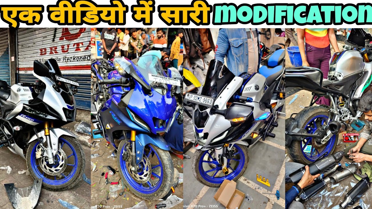 yamaha R15 V4 r15m complete modification in one video - YouTube