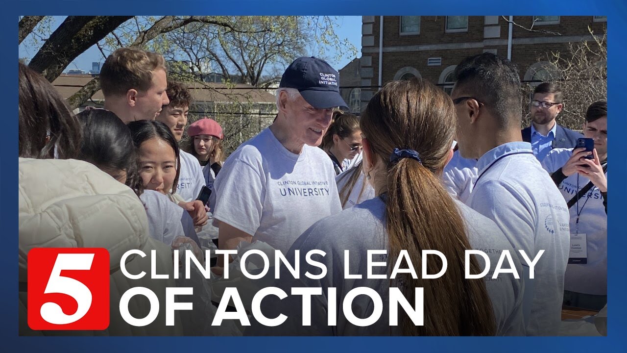 Clintons lead day of action in Nashville at their annual summit for ...