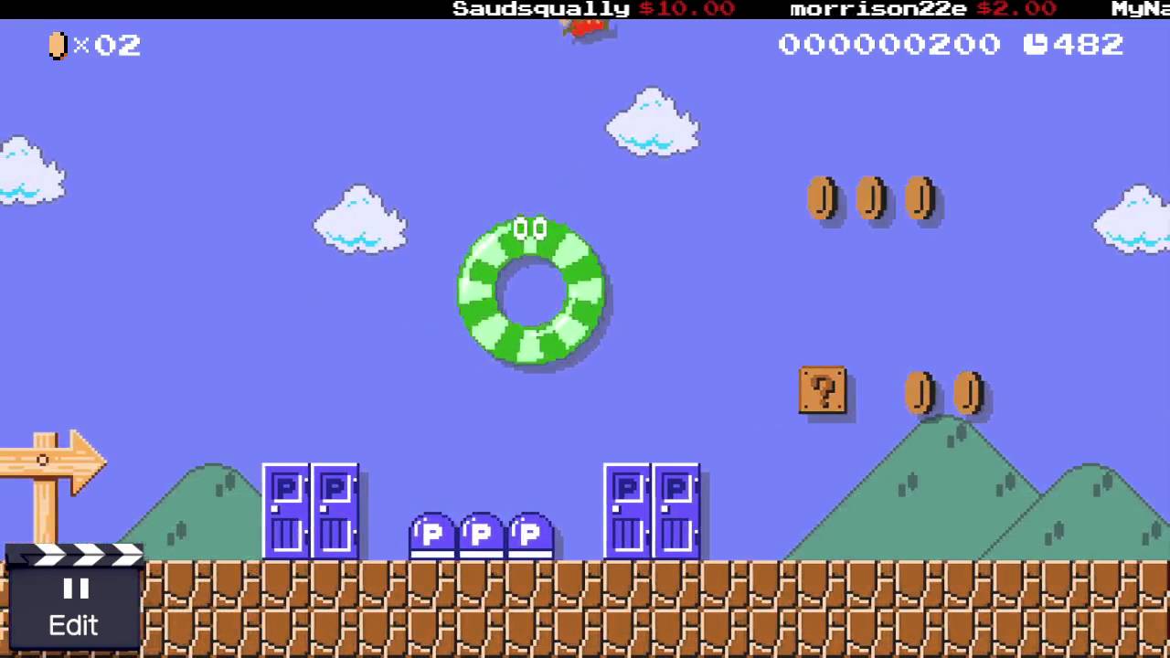 Mario Maker 1.30 Update P-Switch Doors and Bumpers - YouTube