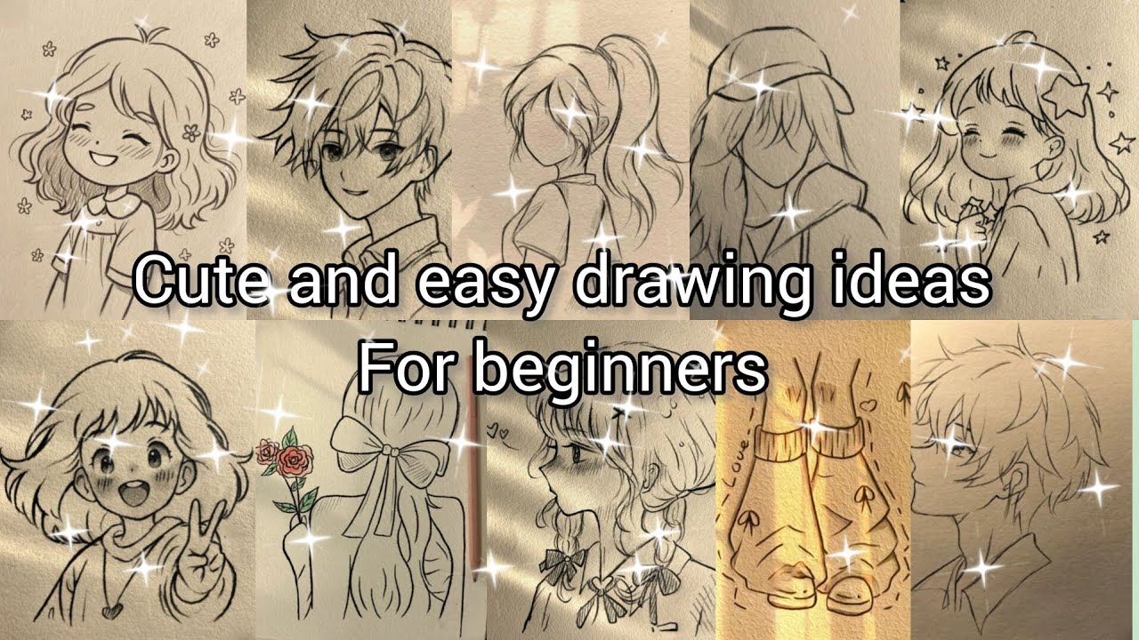 40+ cute and easy drawing ideas for beginners || pencil sketch || Easy ...