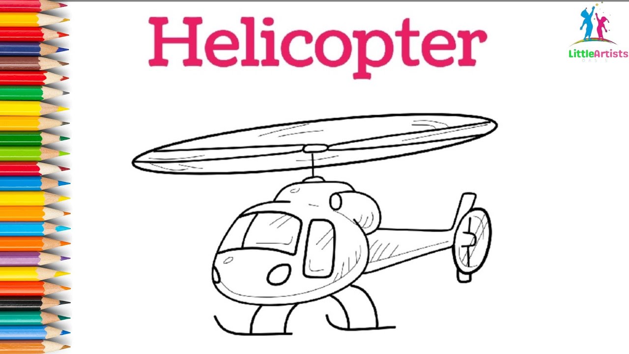 how to draw a helicopter | how to draw a helicopter step by step - YouTube